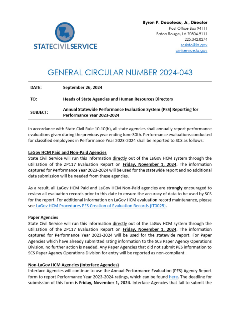 GENERAL CIRCULAR NUMBER 2024-043 | PDF