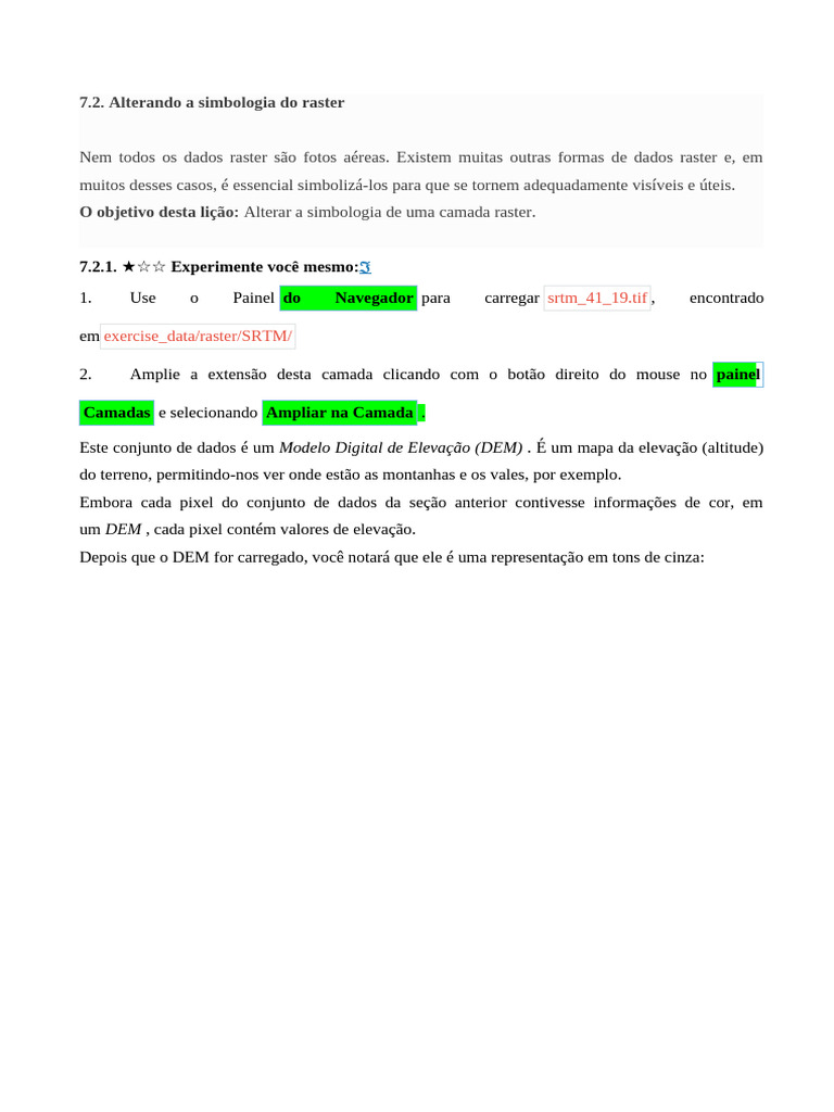 7.2. Alterando A Simbologia Do Raster | PDF