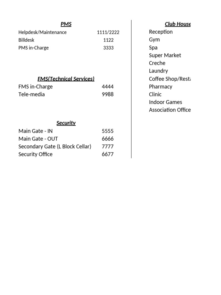 Zenith APMS Service Numbers | PDF