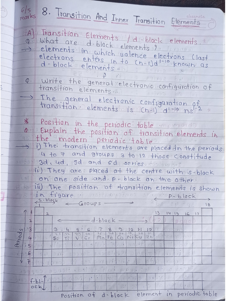 Transition and Inner Transition Elements | PDF