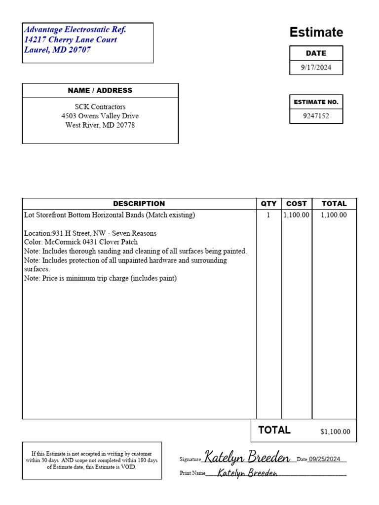 Advantage Estimate Seven Reasons (1) (1) | PDF Advantage Estimate Seven Reasons (1) (1) | PDF