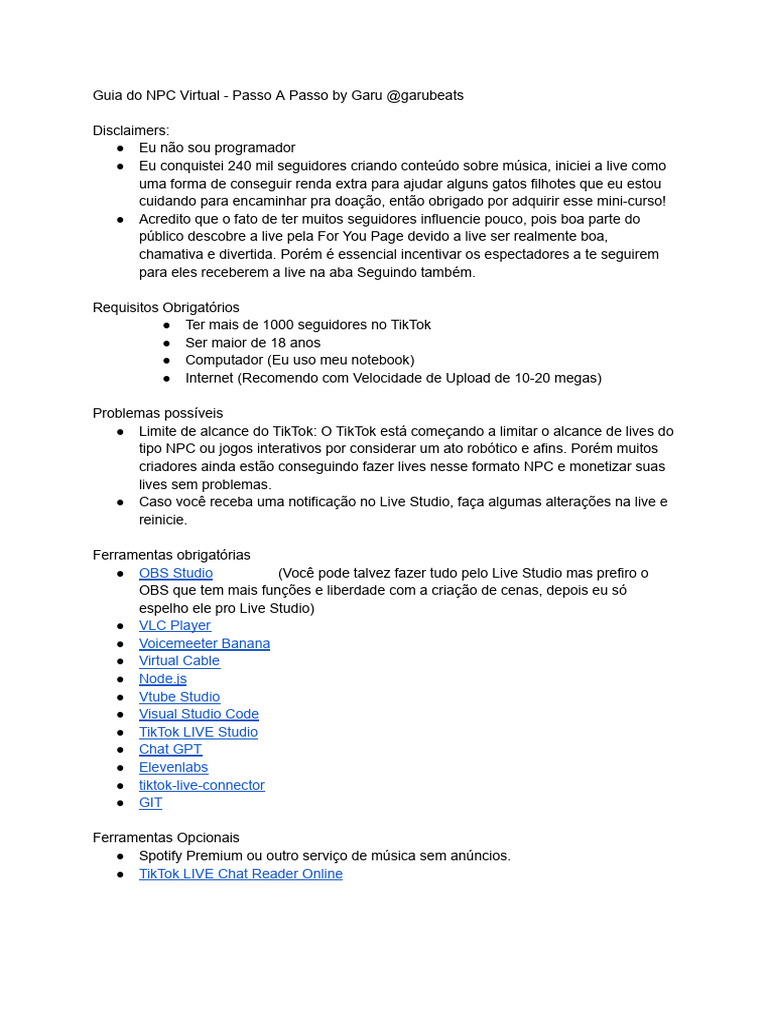 NPC Virtual - Passo A Passo | PDF