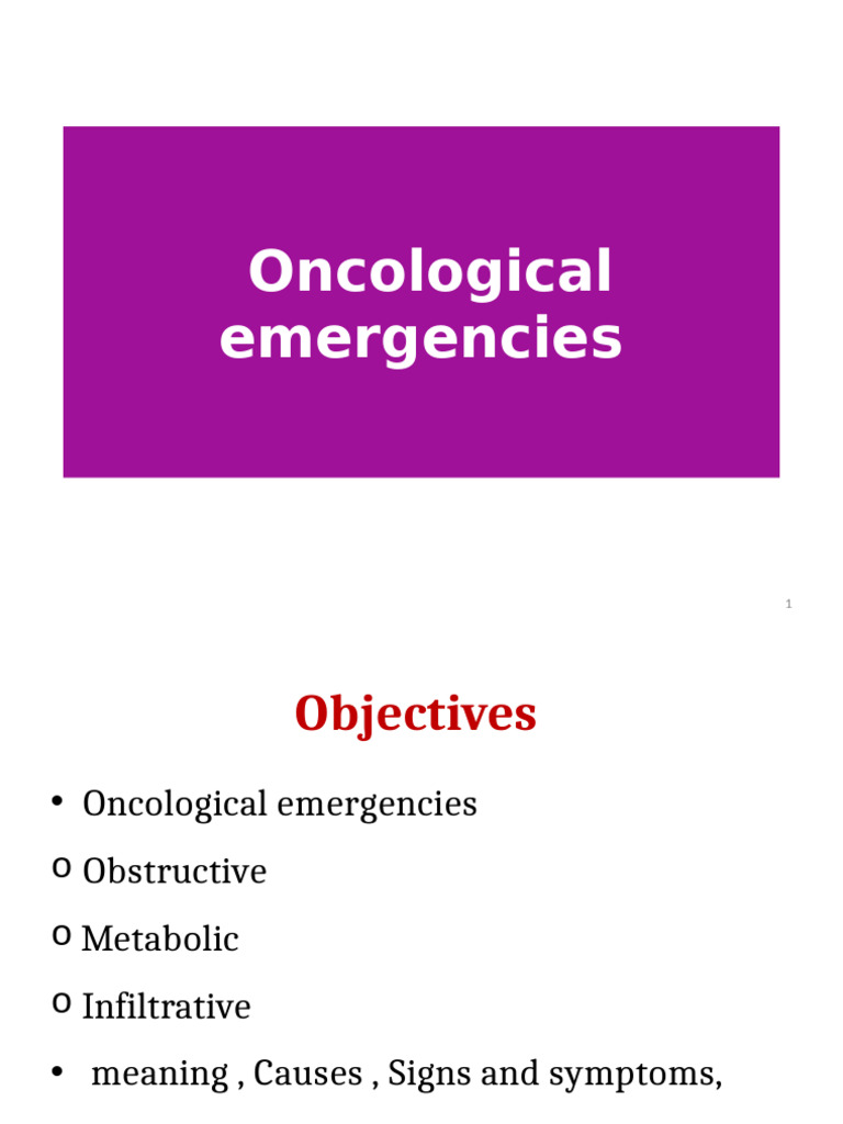 Oncological Emergencies | PDF
