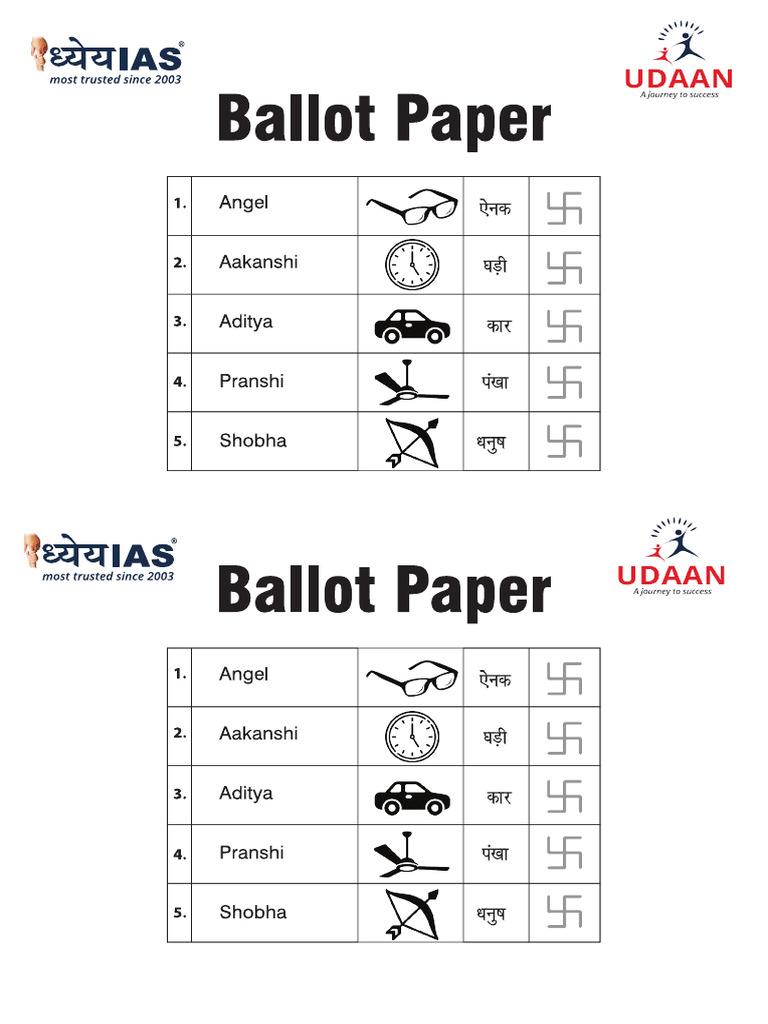 Ballot Paper1111 | PDF
