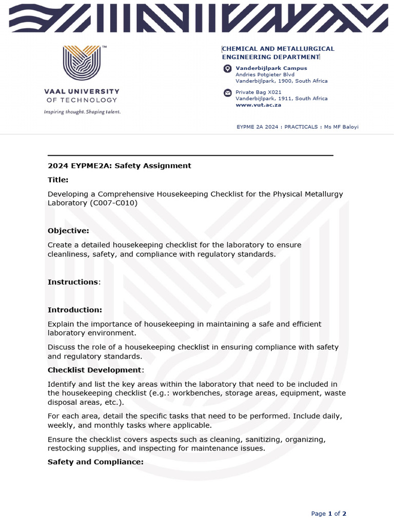 EYPME2 Safety Assignment | PDF