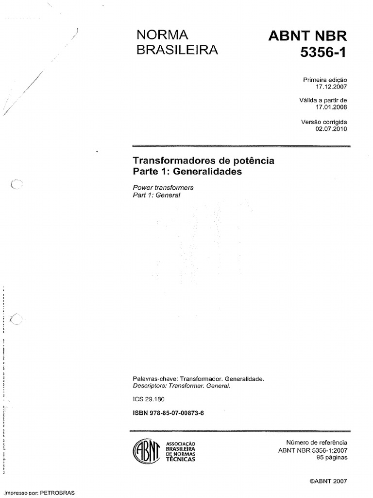 NBR 5356-1 | PDF