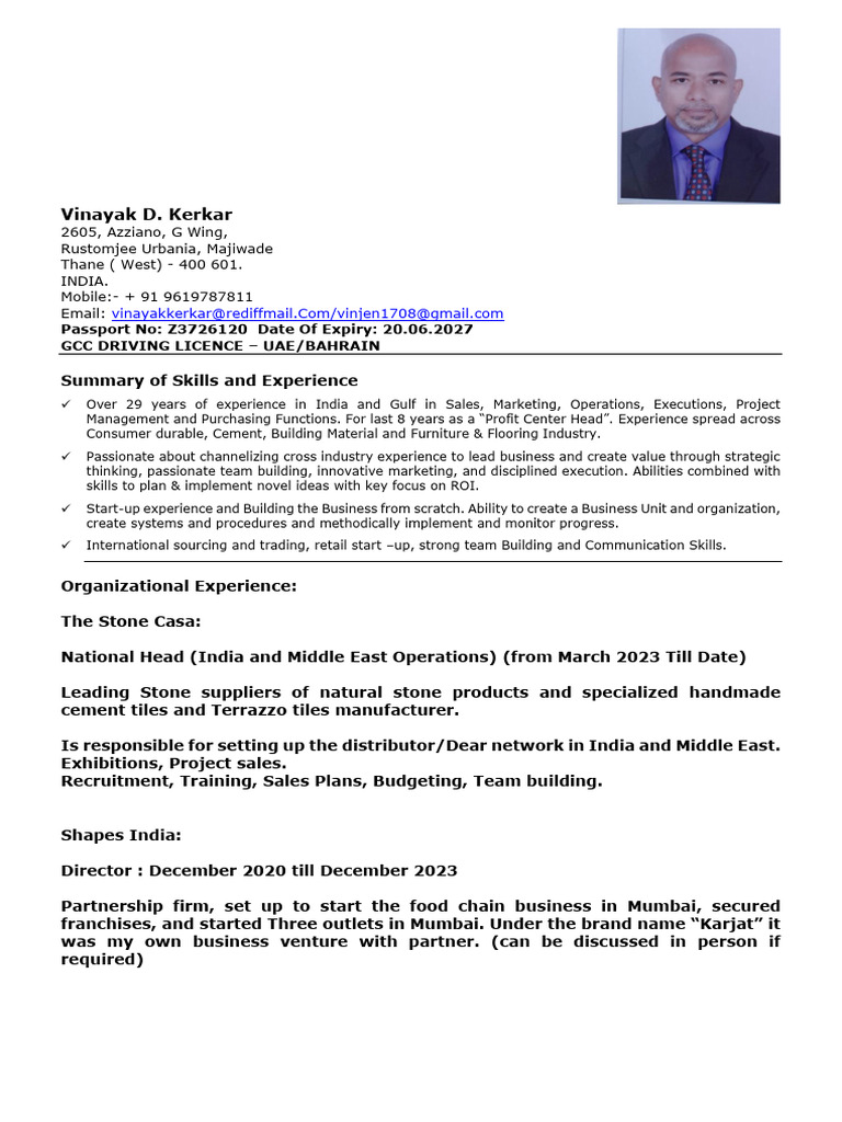 Vinayak - Resume PDF | PDF
