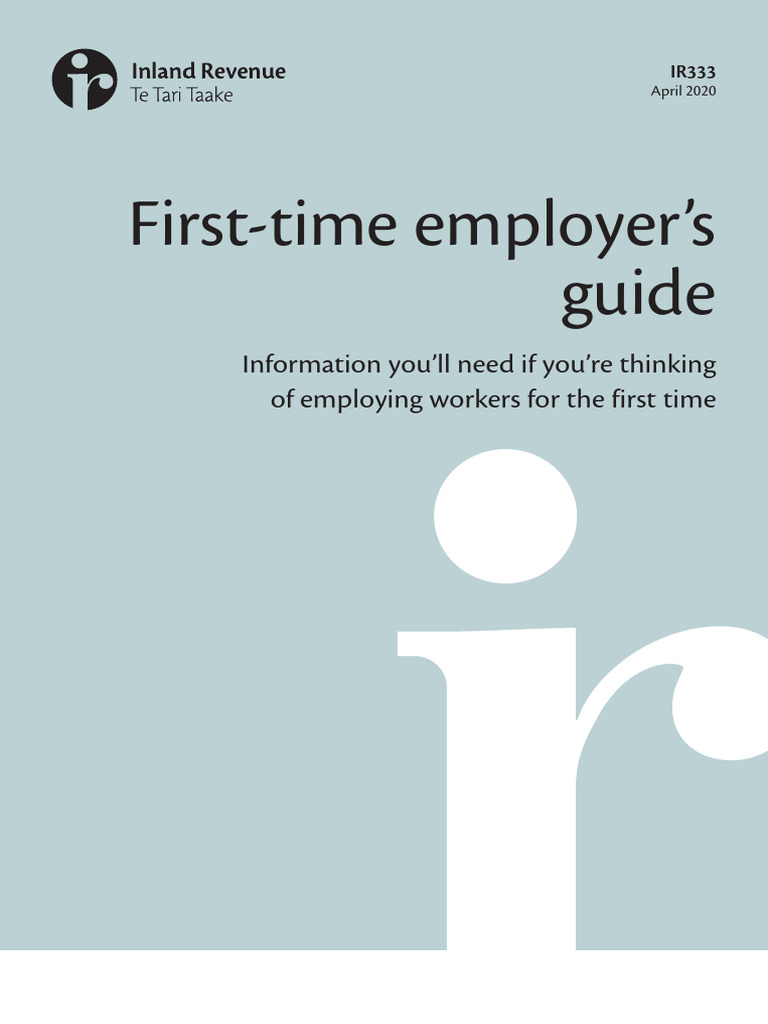 First-Time Employer Tax Guide | PDF | Employment | Taxes