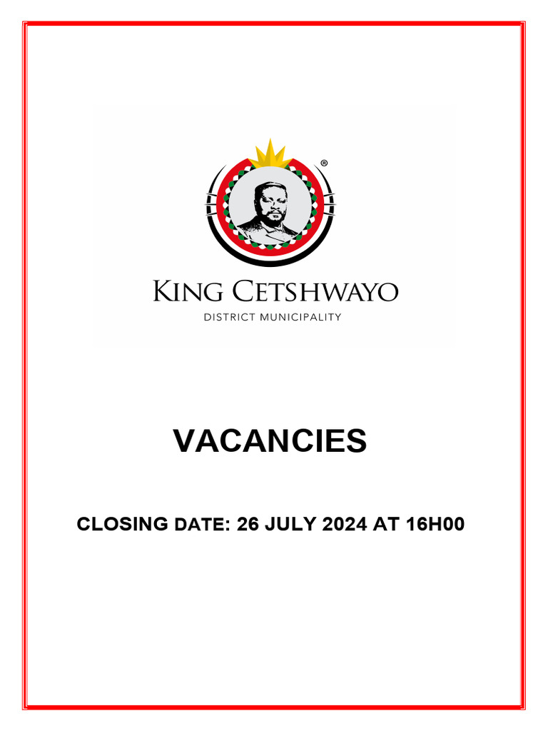 Vacancies Closing 26 July 2024 | PDF