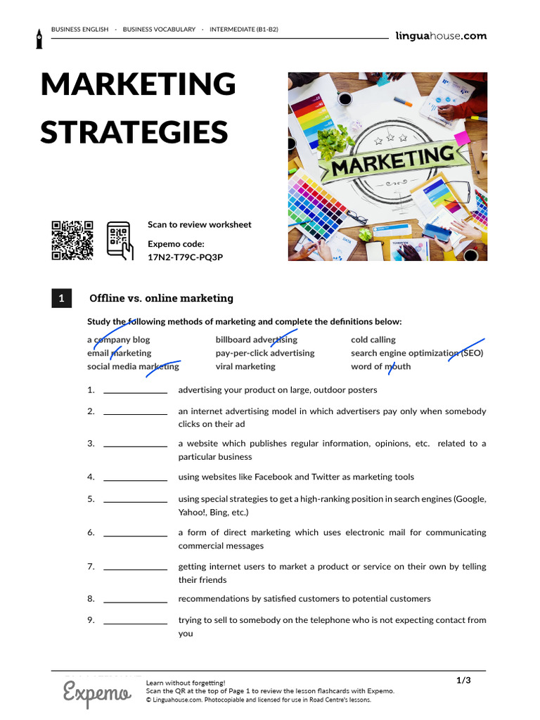 Activator B1 - B2 Session 6 - Marketing and Advertising | PDF