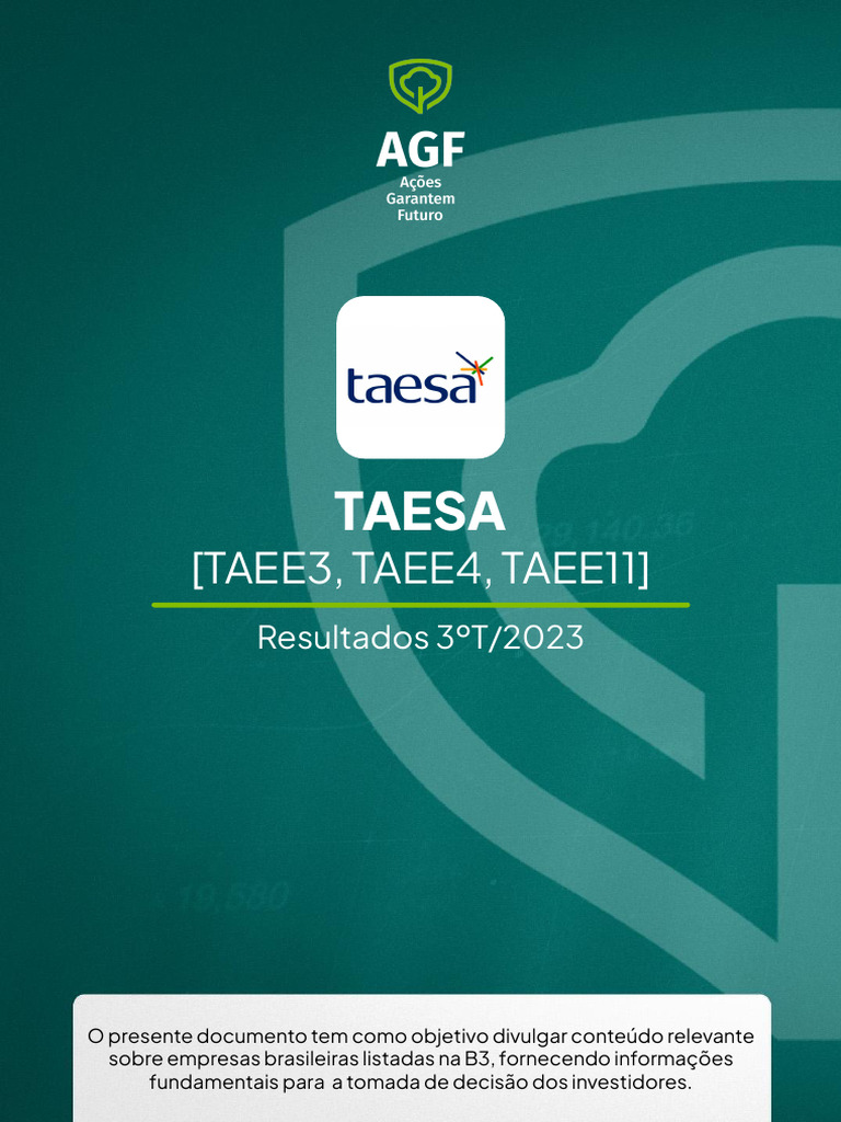 TAEE - Relatório 3T23 - AGF | PDF