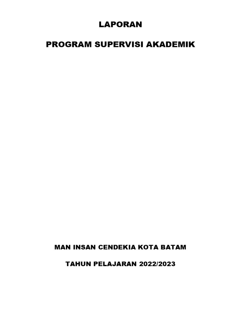 1.c Laporan Supervisi Guru | PDF