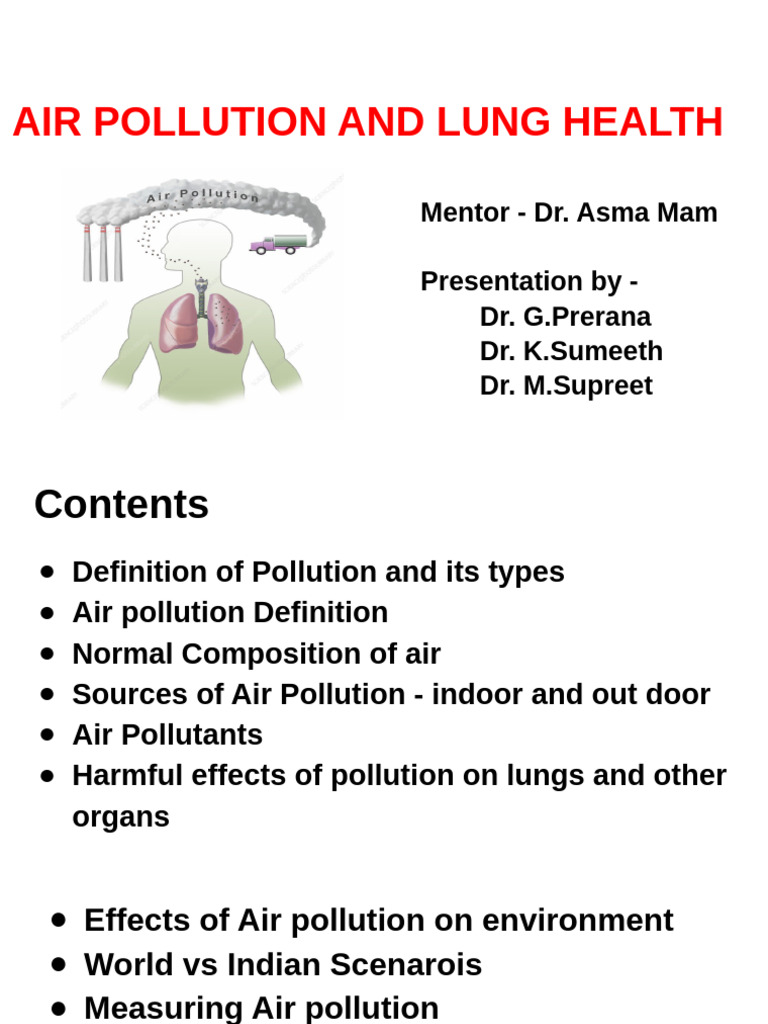 Air Pollution and Lung Health | PDF