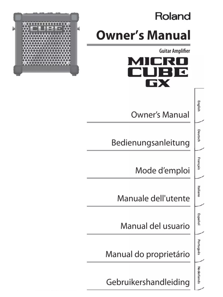Manual Roland Micro Cube GX (Español - 92 Páginas) | PDF