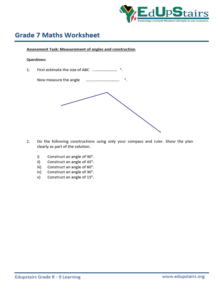 Measurement of Angles and Construction | PDF | Angle | Triangle
