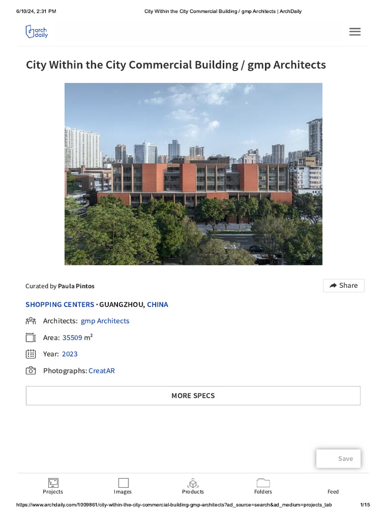 City Within the City Commercial Building _ gmp Architects _ ArchDaily | PDF