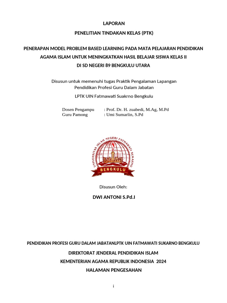PTK PBL PPG Dwi Antoni | PDF