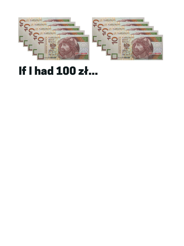 If I Had 100 Zł.. | PDF
