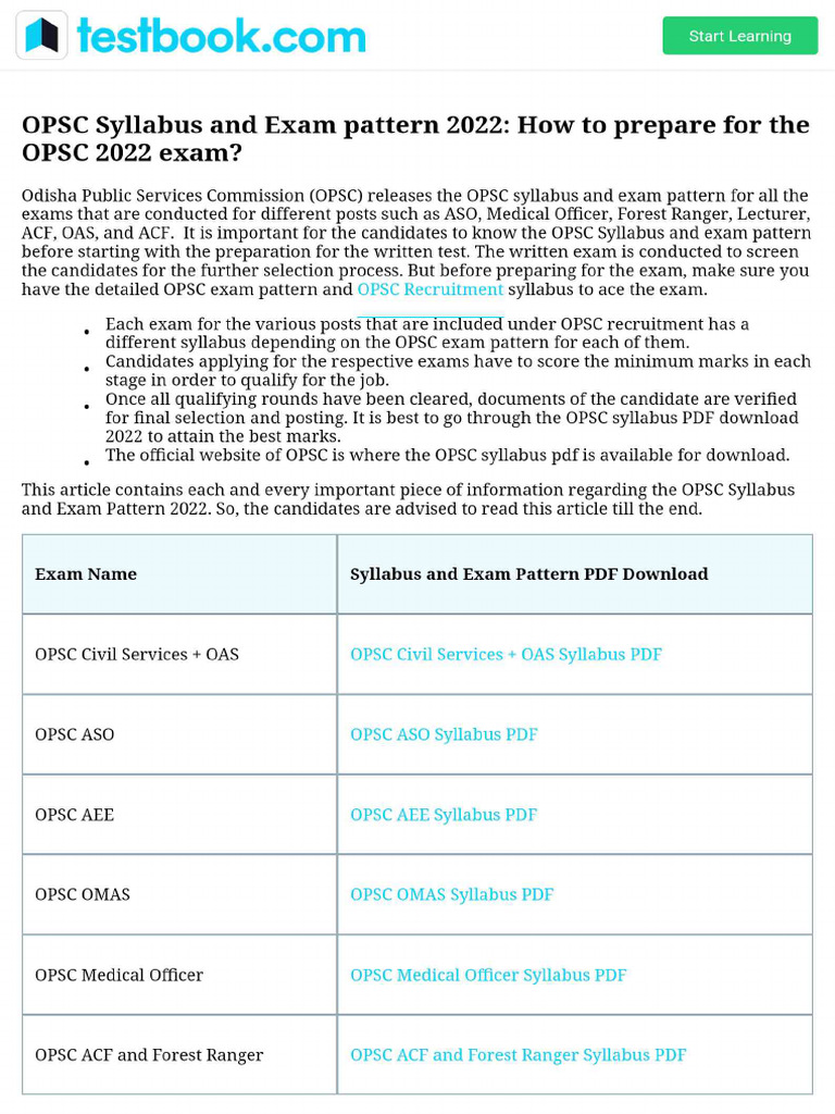 OPSC Syllabus and Exam Pattern 2022 - How To Prepare For The OPSC 2022 ...