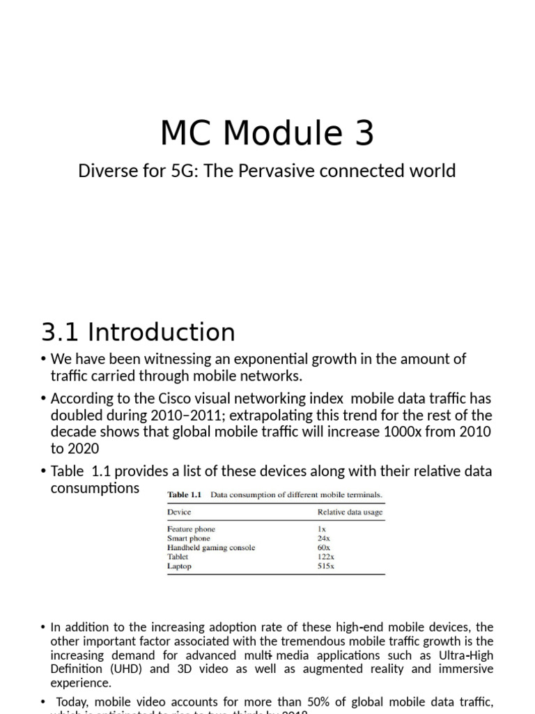 MC Module 3 | PDF | Mobile Broadband | Technology & Engineering