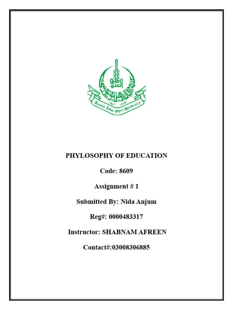 8609 Ass #1 Nida Anjum | PDF