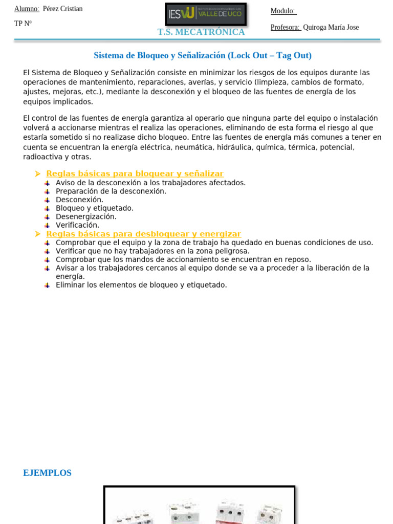 Sistema LOTO de Seguridad y Etiquetado | PDF