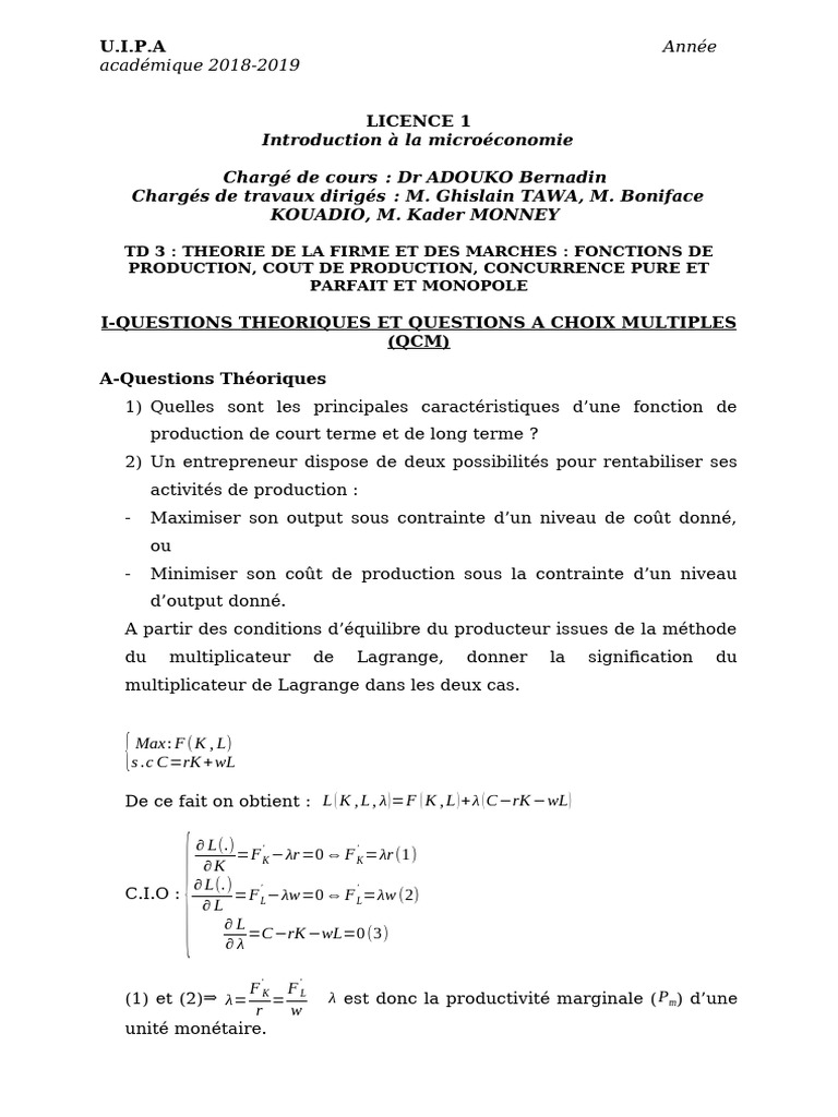 Eléments de Corrigé TD3 | PDF