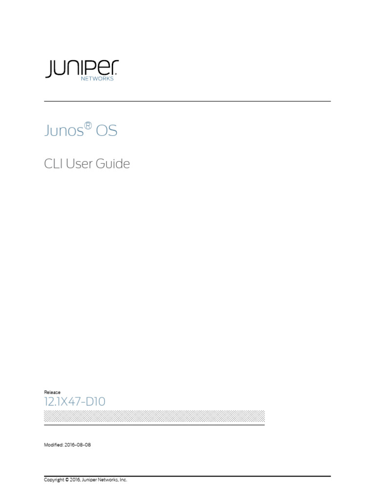 Junos Cli | PDF