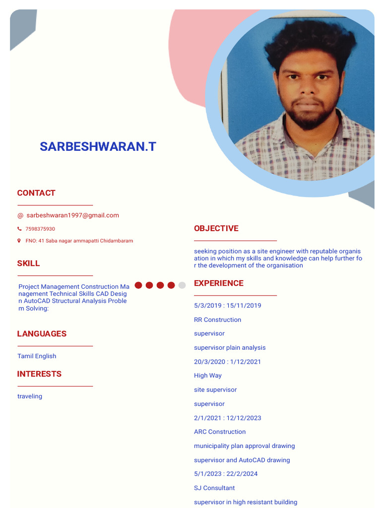 Resume For Sarbesh Waran | PDF