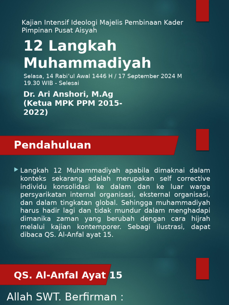 12 Langkah Muhammadiyah | PDF