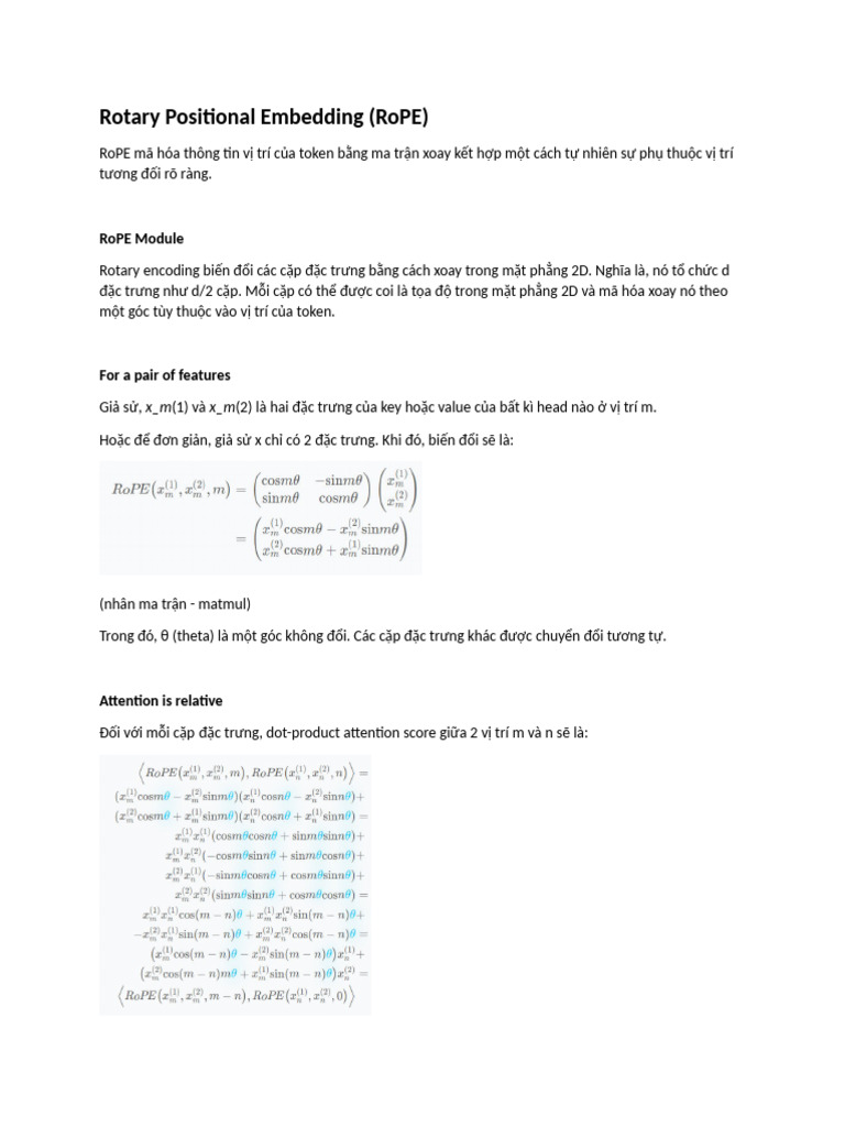 Rotary Positional Embedding | PDF