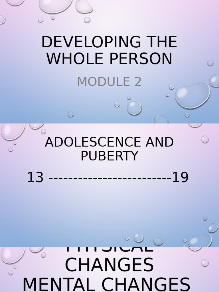 Developing The Whole Person | PDF
