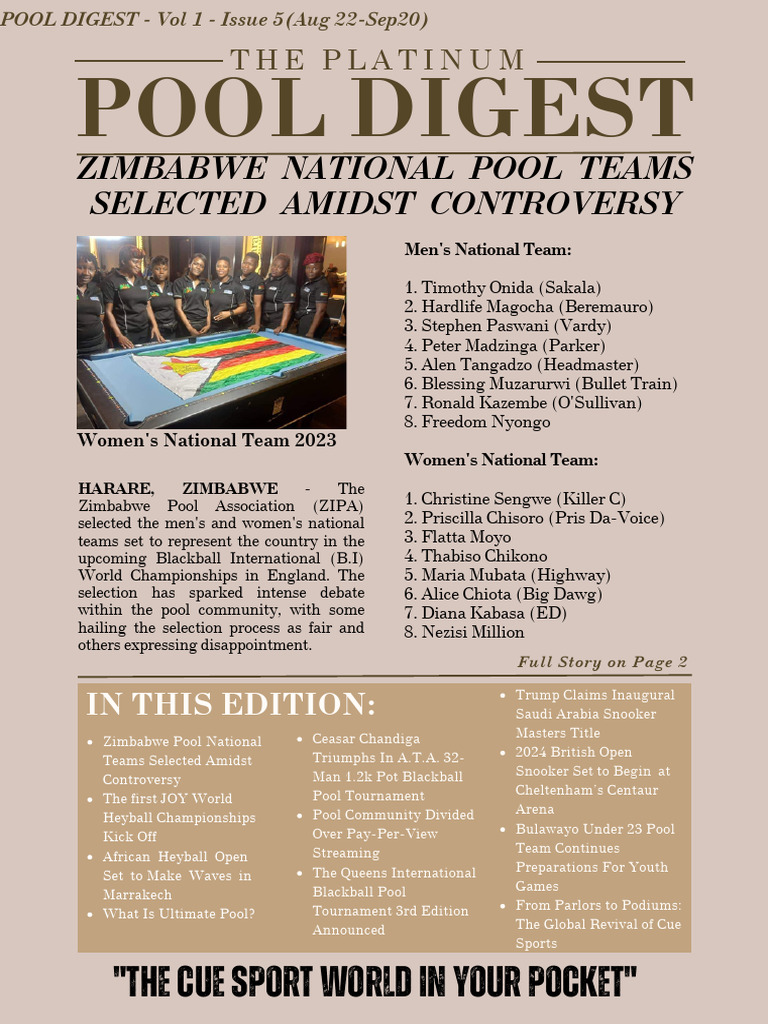 The Platinum Pool Digest Issue 5 - 20240920 - 125206 - 0000 | PDF ...