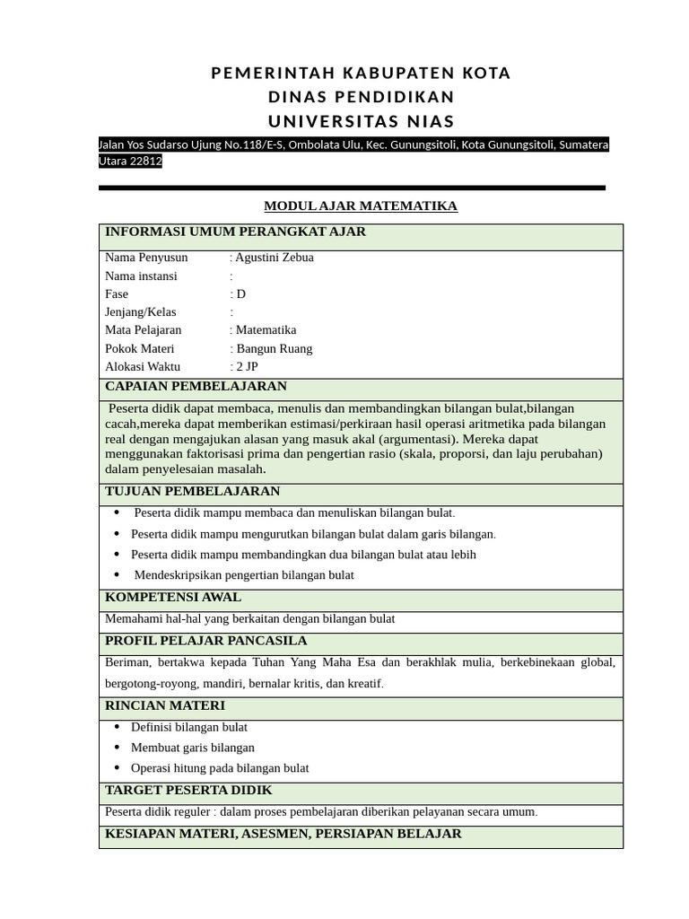 Modul Ajar | PDF