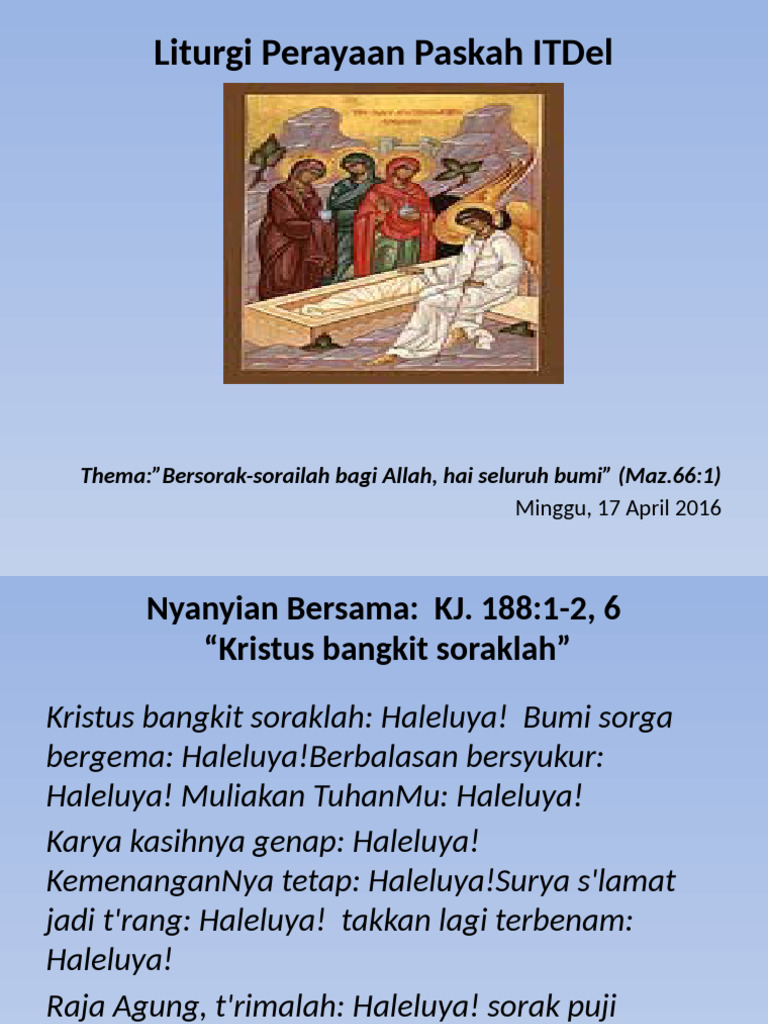 Tata Ibadah Paskah 2016 | PDF