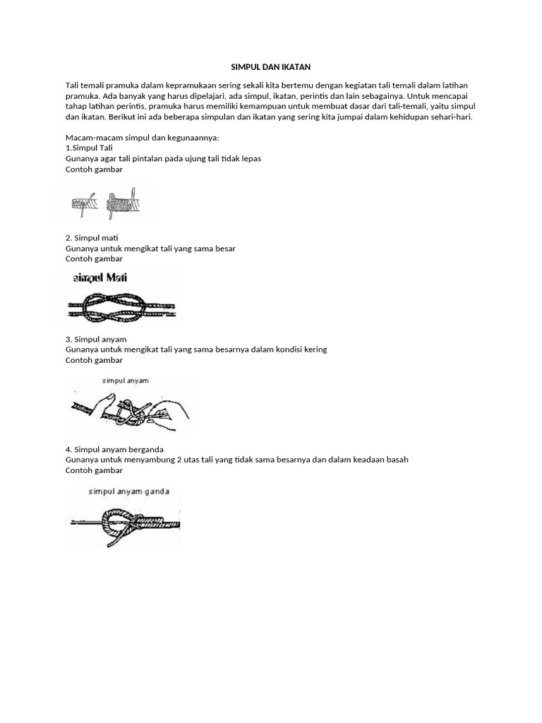 Simpul Dan Ikatan | PDF
