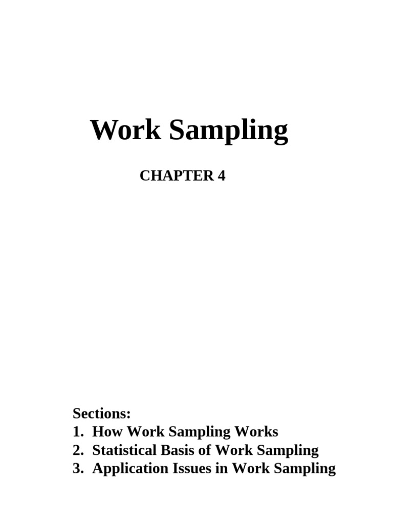 Ch04-Work Sampling | PDF