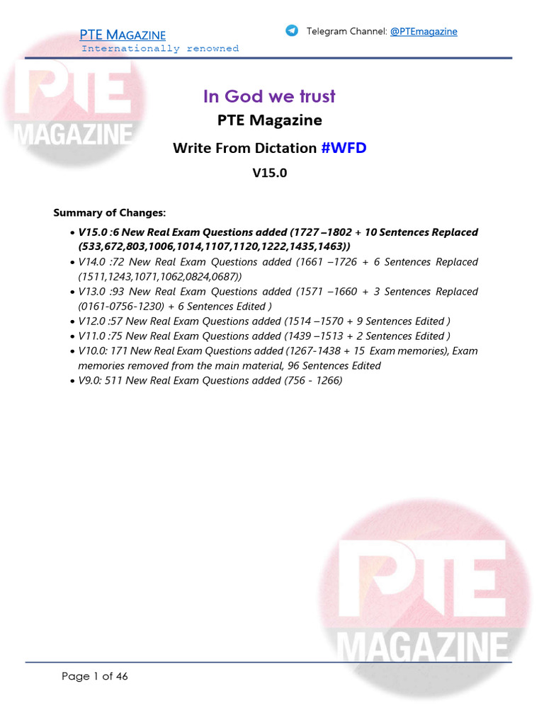 Pte Magazine - WFD - V15 | PDF