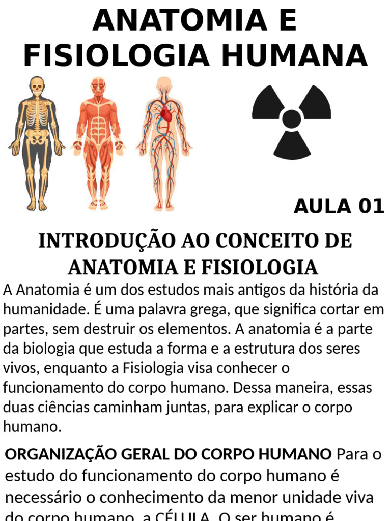 01 Anatomia e Fisiologia Humana | PDF