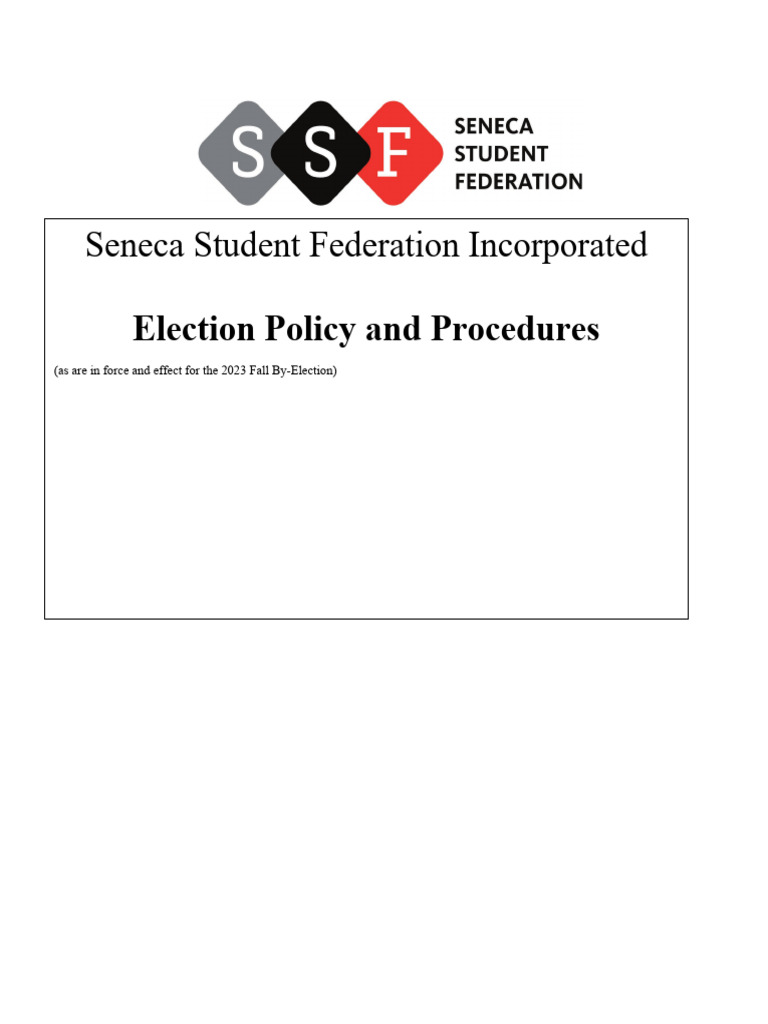 Election Policy 2023 | PDF