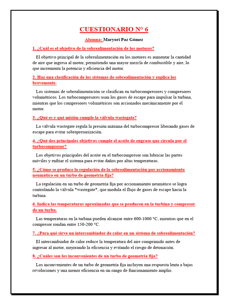 Cuestionario N6 | PDF