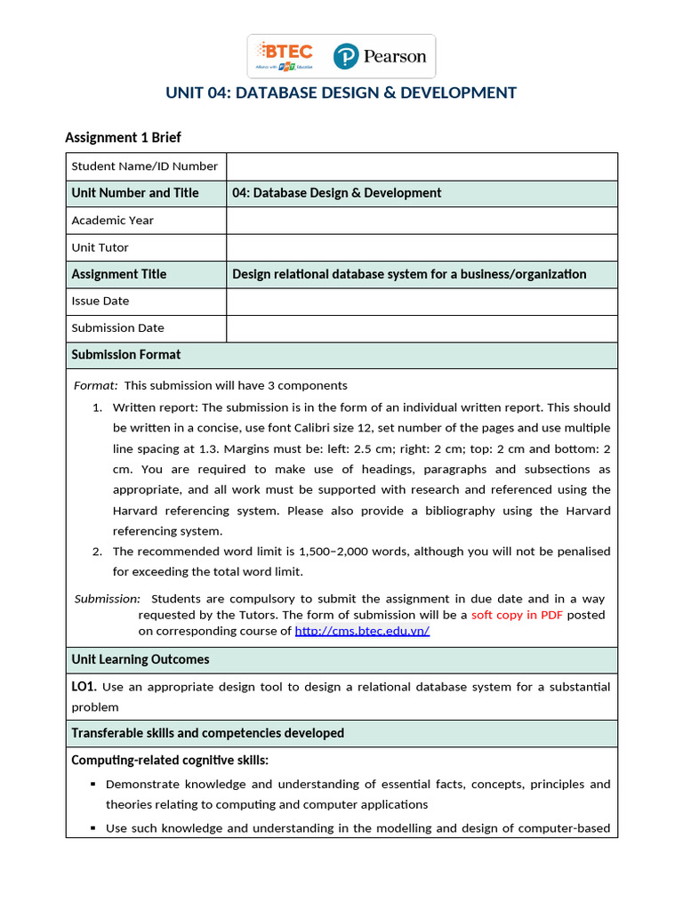 Unit 04 - Assignment 1 Brief | PDF
