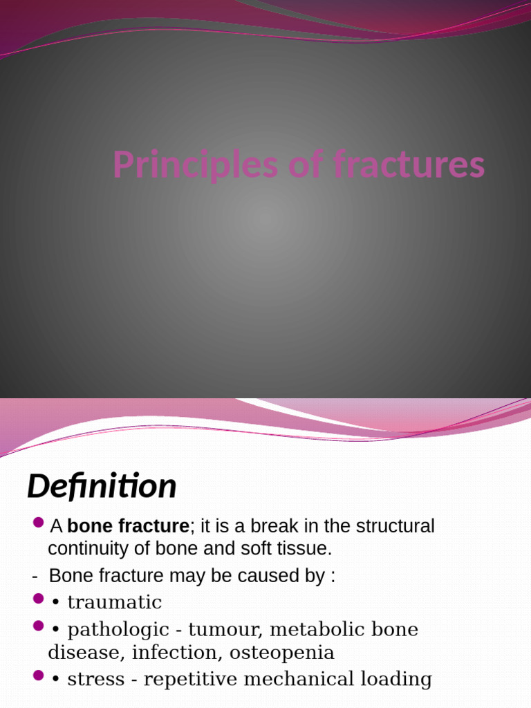 Principles of Fractures | PDF