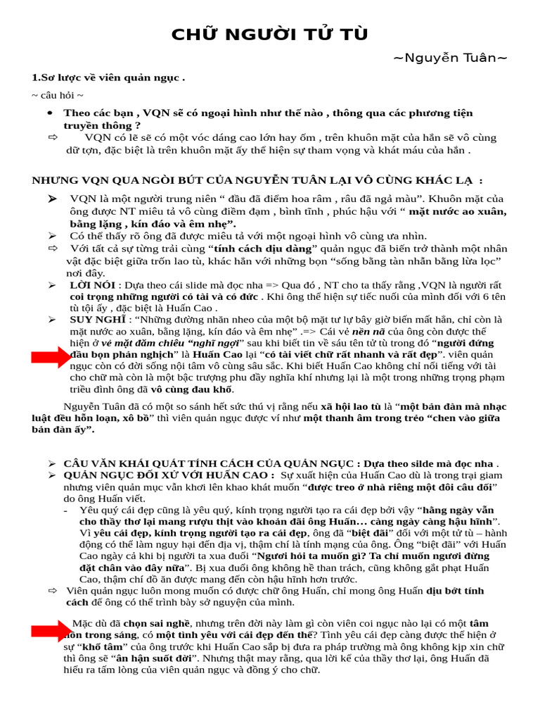 CH Ngư I T Tù: Nguy N Tuân | PDF