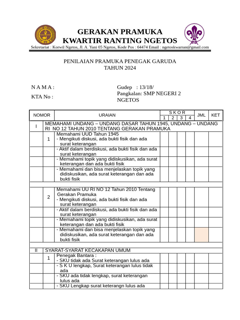 Gerakan Pramuka | PDF
