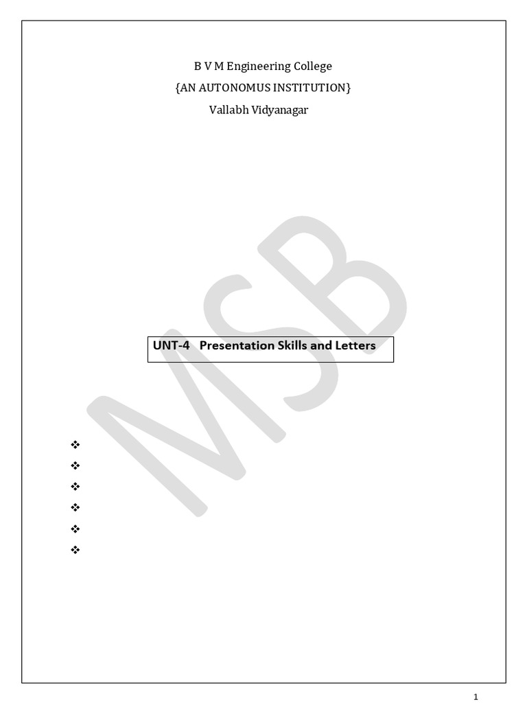 UNIT 4 Presentation | PDF