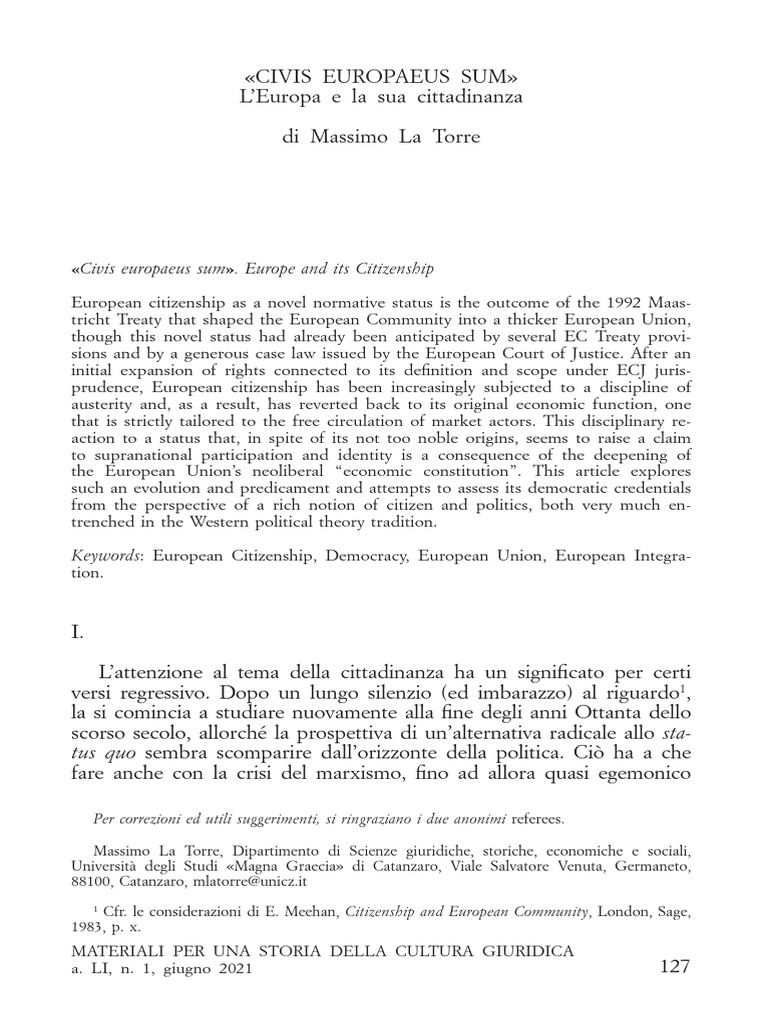 07 - Latorre Cittadinanza | PDF