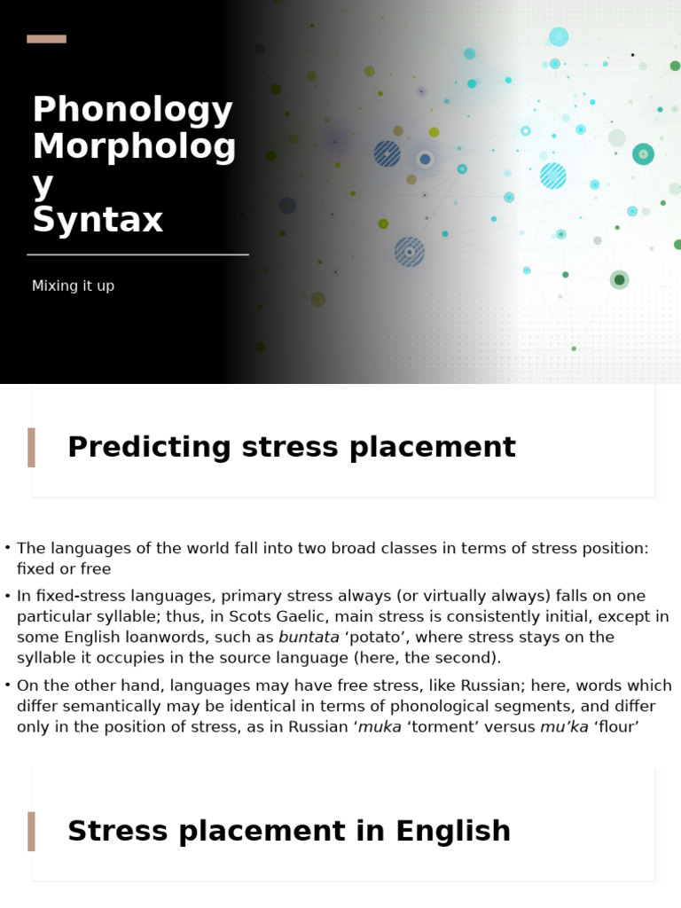 Morphology & Phonology Mix | PDF | Syllable | Language Arts & Discipline