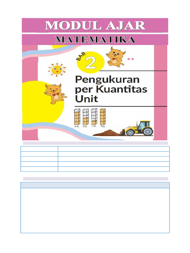 Modul Ajar MMTK Kls. 5 Tentang Pengukuran | PDF
