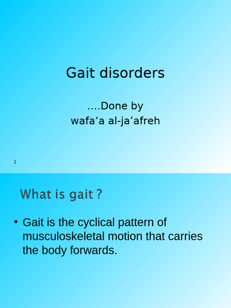 Gait Disorders - WTJ | PDF